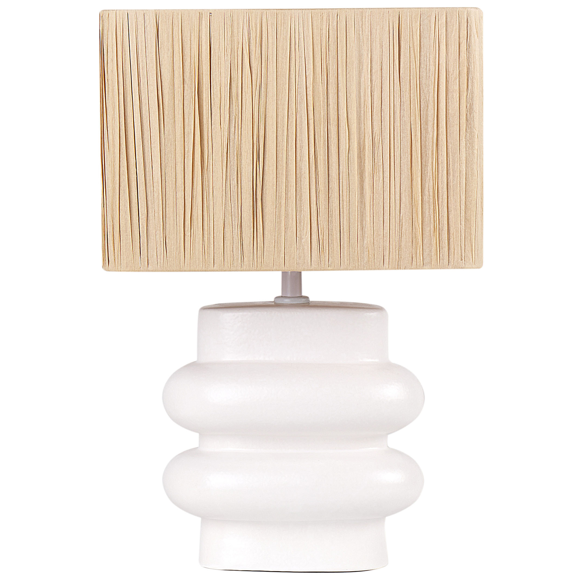 Beliani Lampe à poser en céramique blanche JUDY | Leroy Merlin
