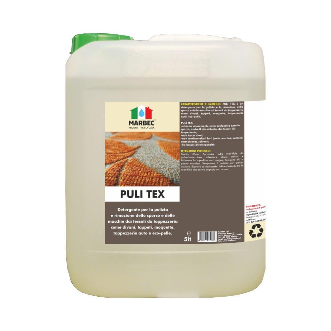 PULI TEX - Pulitore detergente per tappezzerie, divani e Moquette - 5LT ...