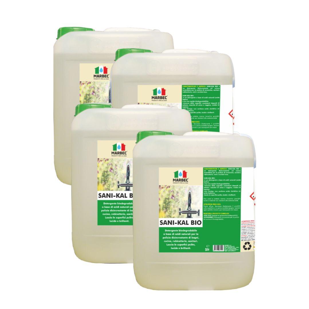 SANI-KAL BIO - Detergente biodegradabile pulizia disincrostante bagni e cucine - 5LTx4Pz | Leroy ...