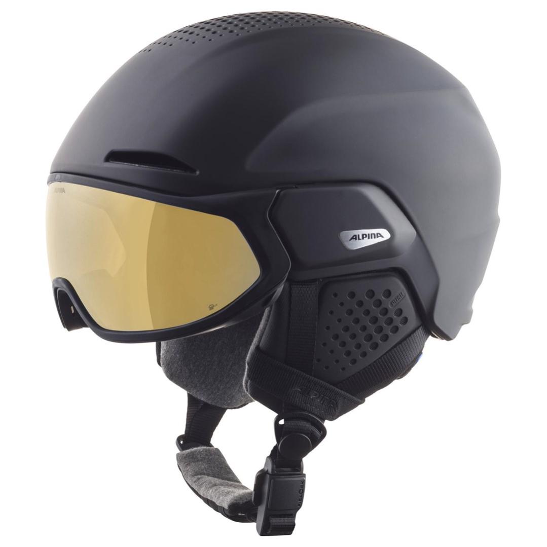Kask zimowy ALPINA ALTO Q-Lite noir mat (miroir doré) 59-63 | Leroy Merlin
