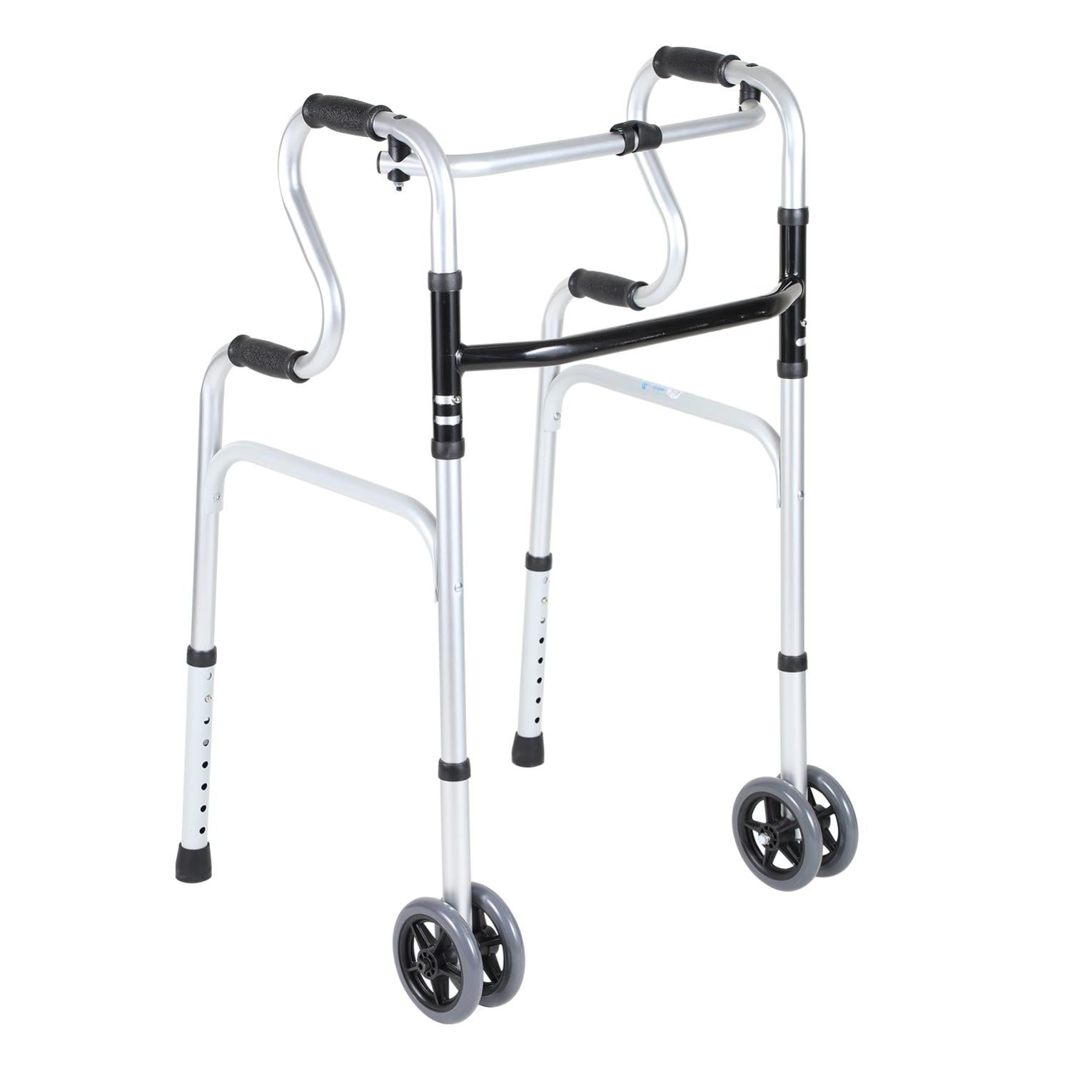 Déambulateur Pliable, 4 Roues, Cadre de marche Pliable en d'aluminium ...