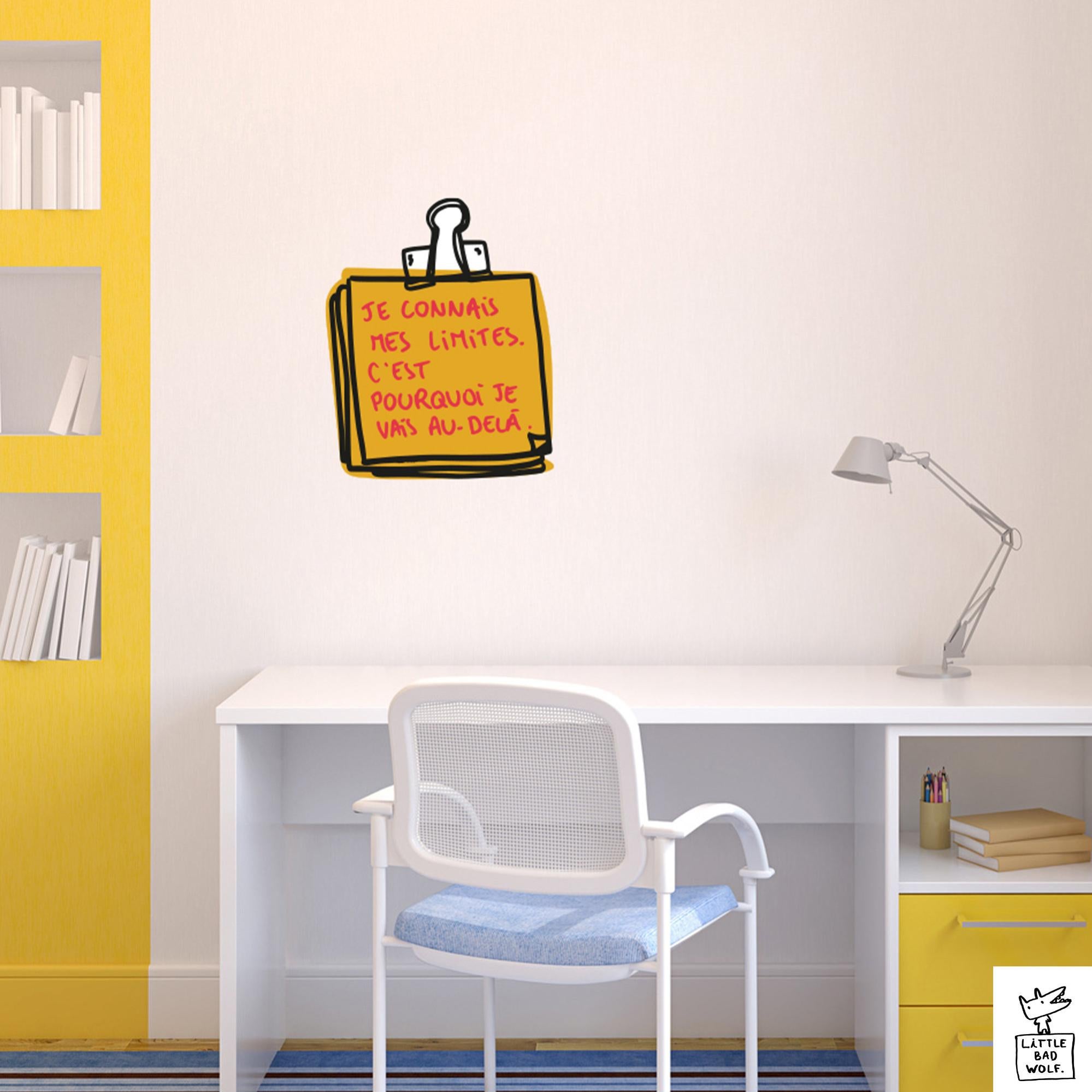 Sticker adesivi murali, citazione di motivazione, conosco i miei limiti ...