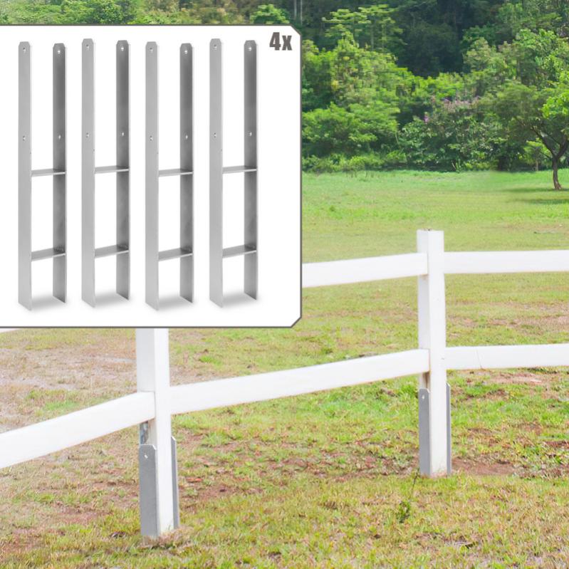 Ancre de poteau Douille de sol Support de poteau Support de poteau Ancre H 600mm Pied de poteau ...