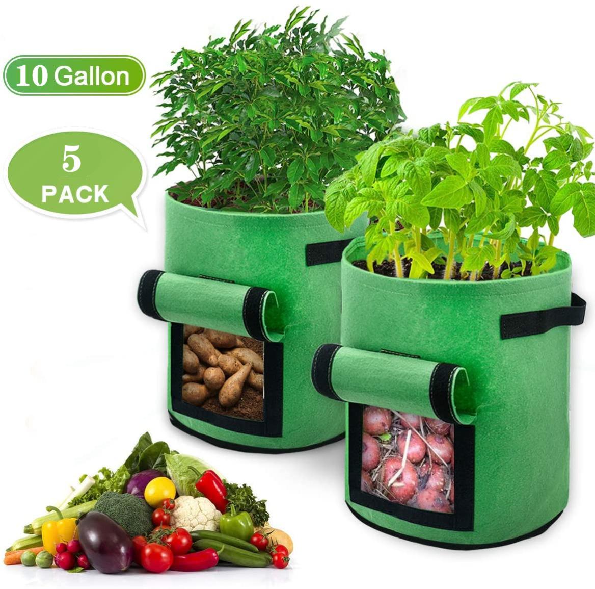 Sac De Plantation Geotextile Plantation Pomme De Terre Pot De Pommes De Terre avec Fenêtre pour ...