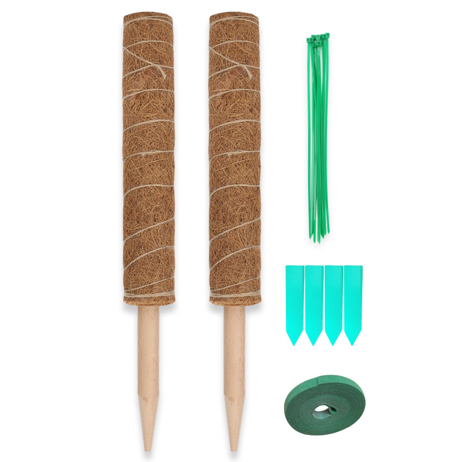 Pali in cocco impilabili da 40 cm ciascuno, palo con bastone in legno ...