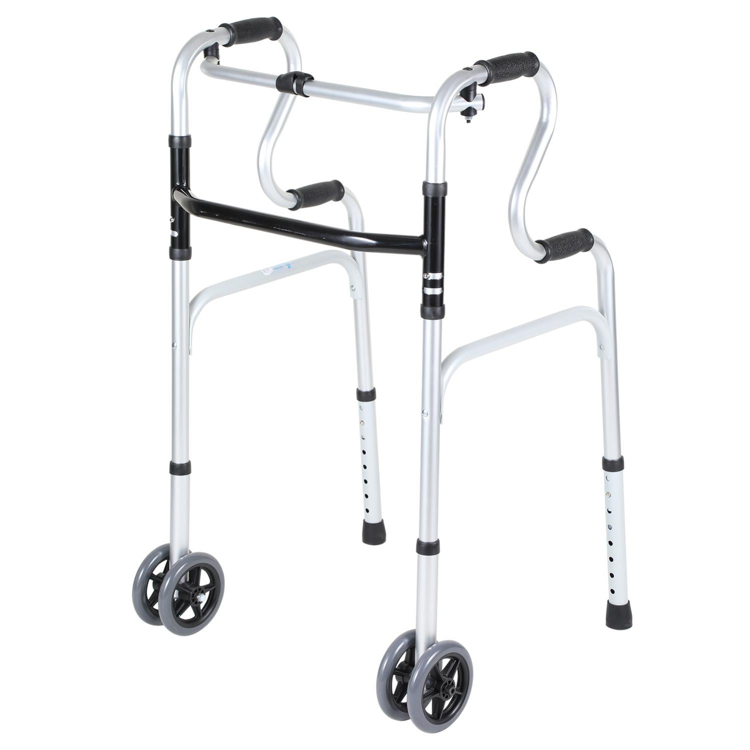Déambulateurs Hauteur fixe et réglable, 4 roues pliable, Cadre de ...