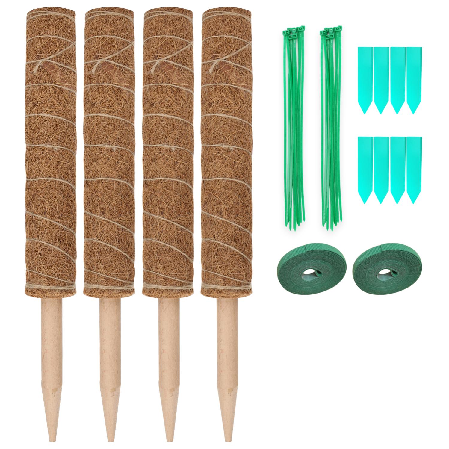 Pali in cocco impilabili da 40 cm ciascuno, palo con bastone in legno ...