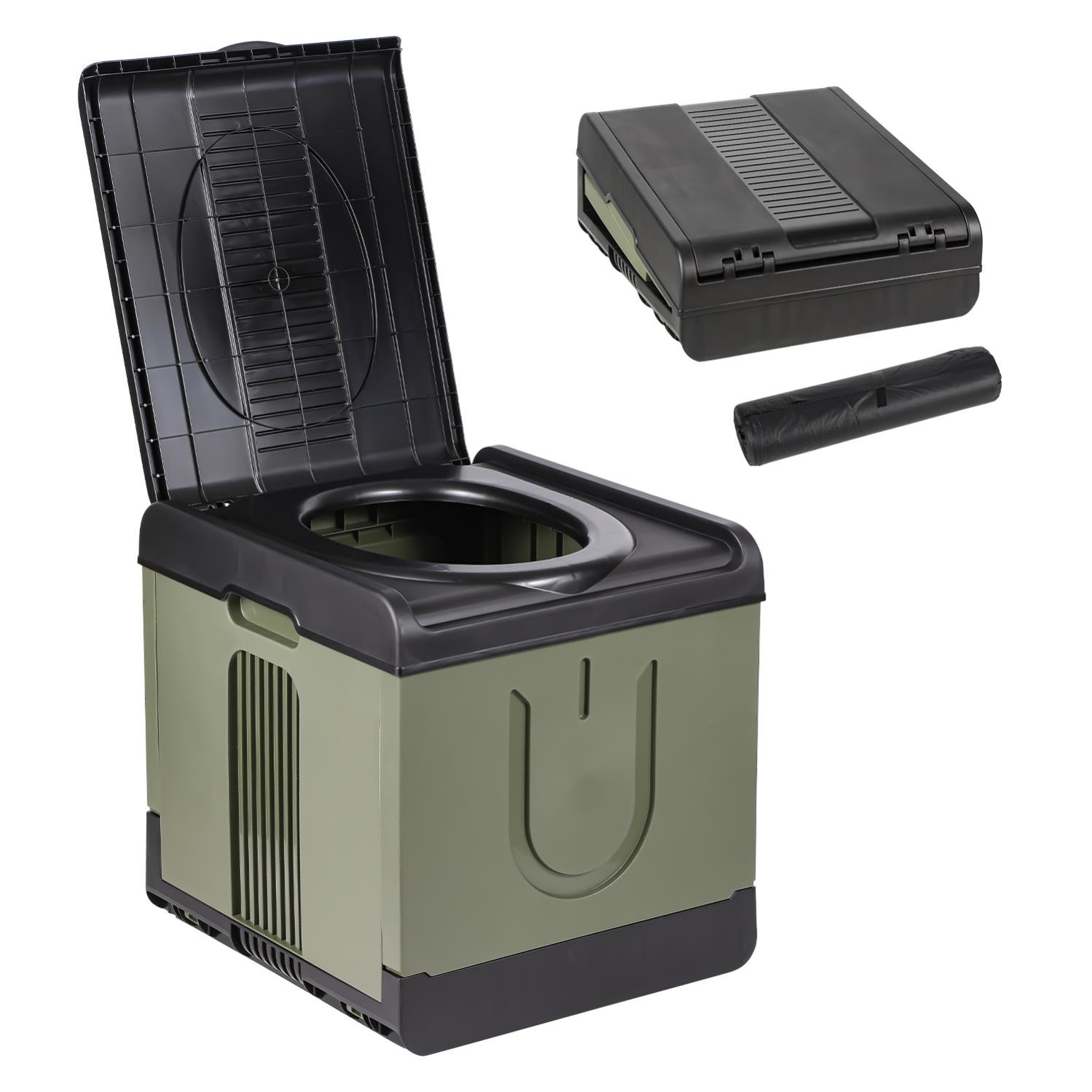 Toilette Portable 70L 30.5x26.5x29cm, pliables, Toilettes de Camping ...