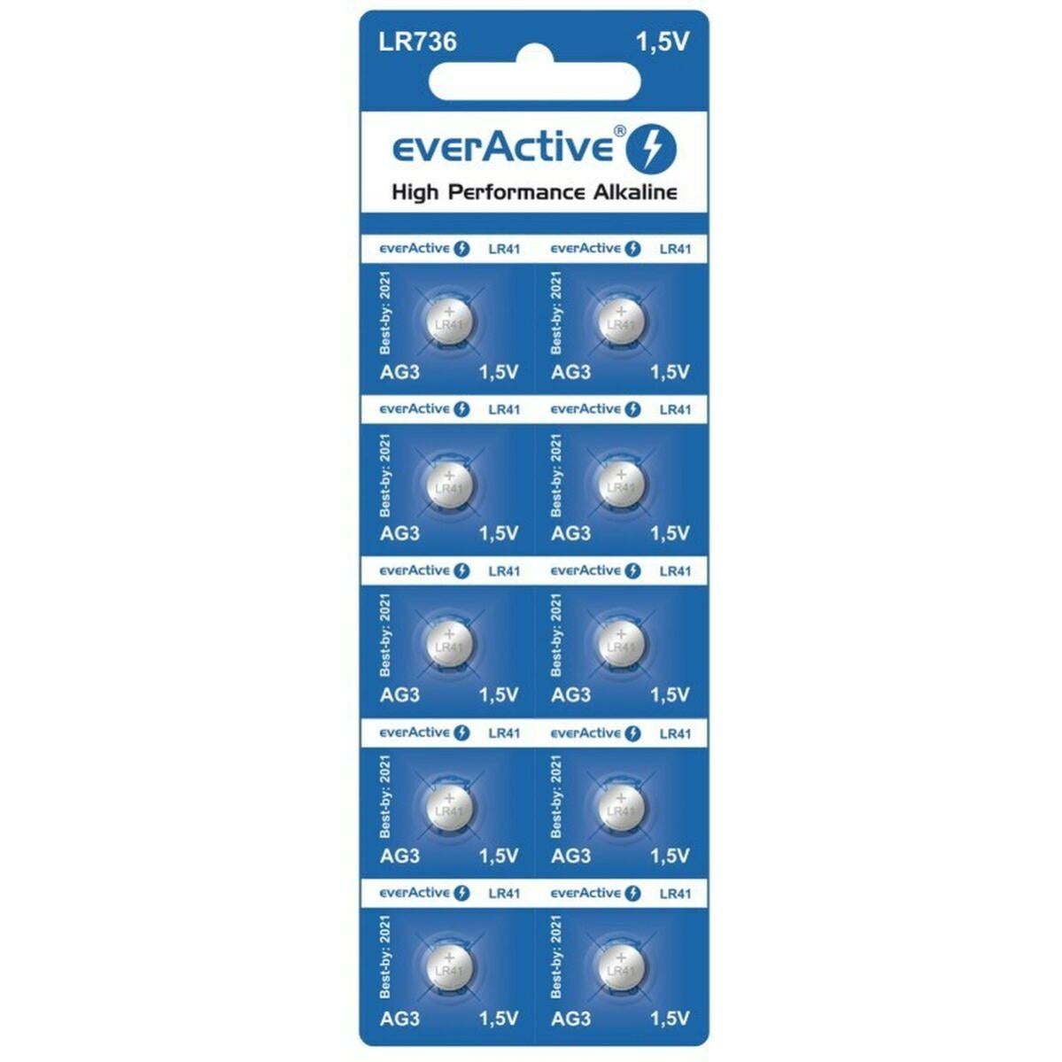 Batteries EverActive EverActive G3 LR736 LR41 (10 Unités) | Leroy Merlin