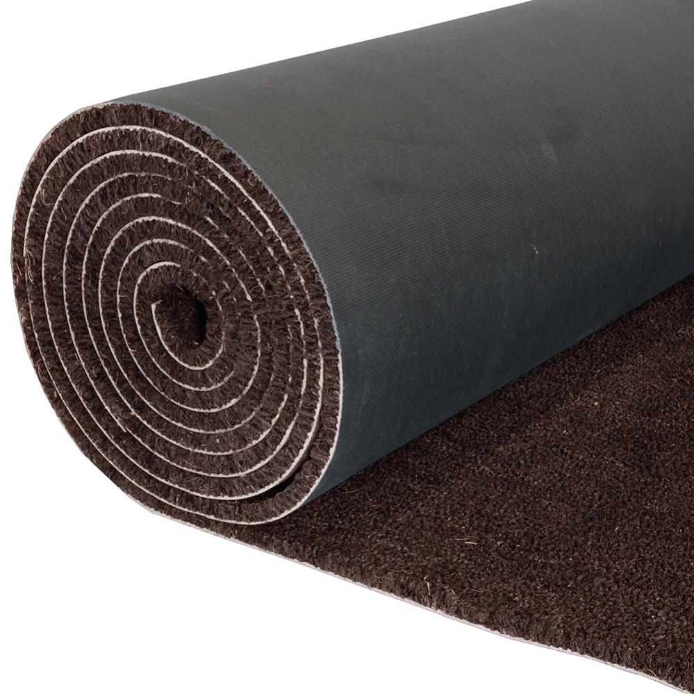Tapis coco en rouleau marron - Largeur 100 cm - Epaisseur 17 mm - Par ...