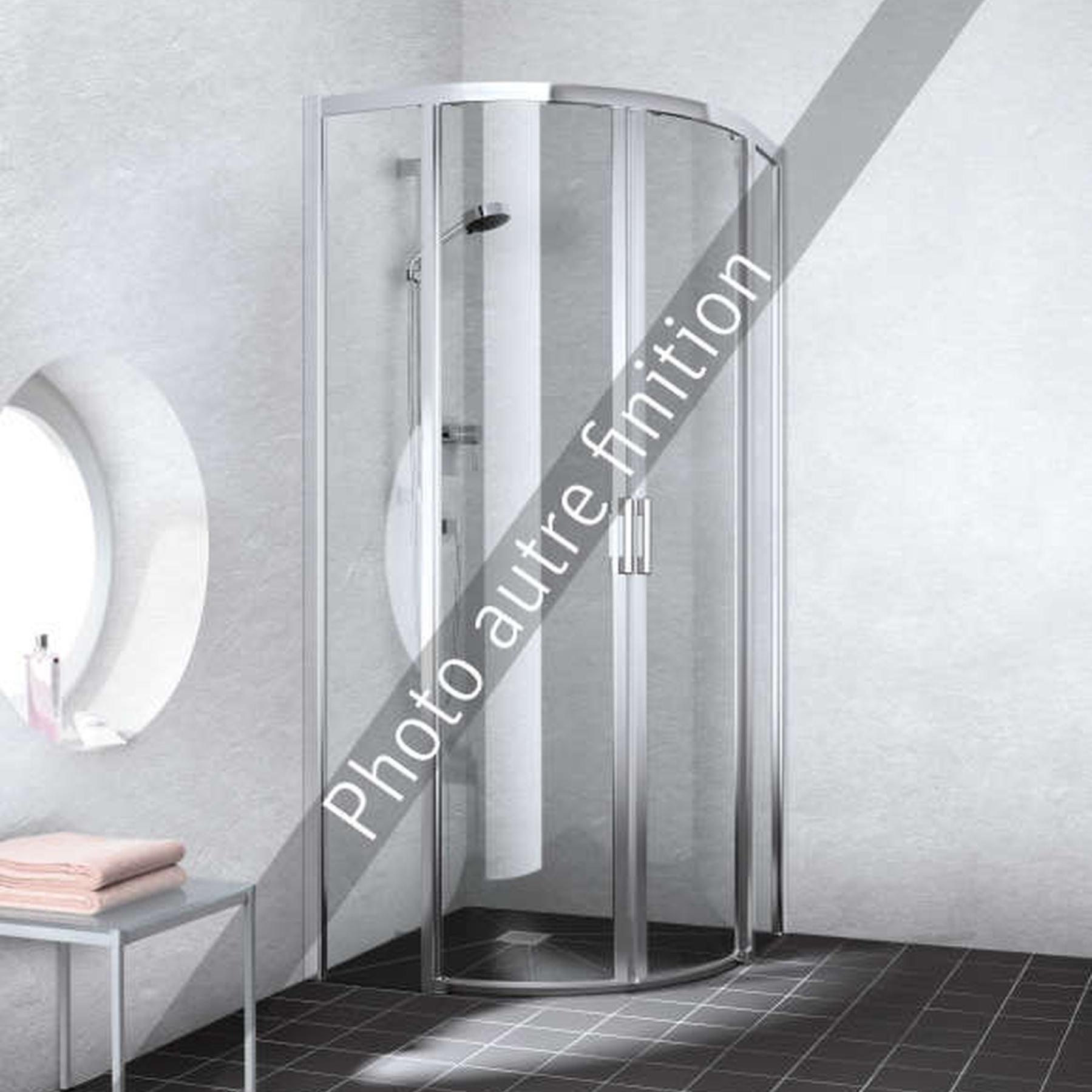 Paroi de douche arrondie coulissante ROTH LIGA LIC55 largeur 1,01m ...