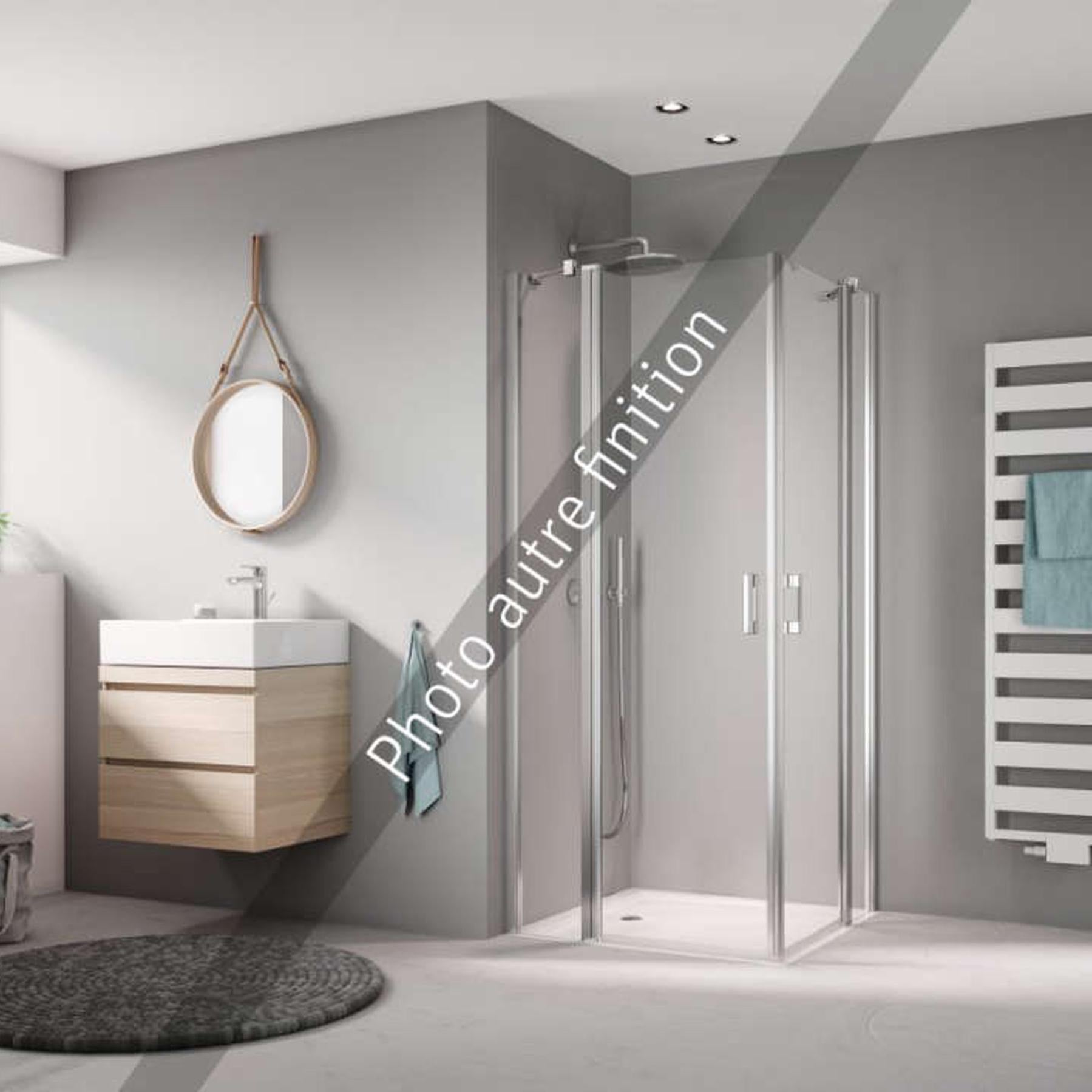 Demi paroi de douche angle pivotante largeur 110 cm hauteur 200 cm ...