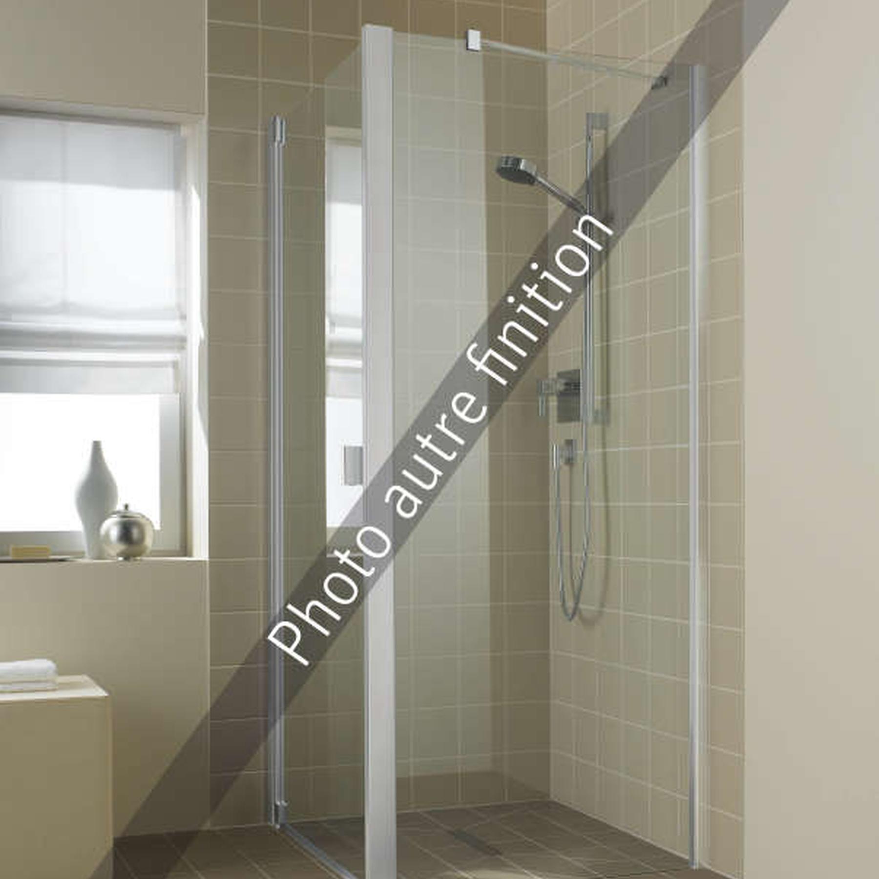 Paroi de douche fixe ROTH RAYA RATWD largeur 93cm hauteur 2,00m profilé argent poli verre clair ...