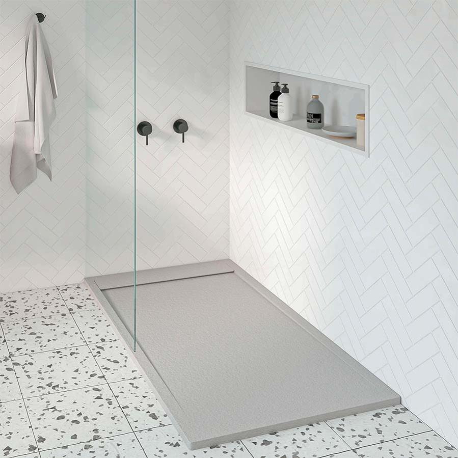 KOES - Piatto doccia in resina Modello AMUR - 90x150 - Blu nebbioso RAL ...