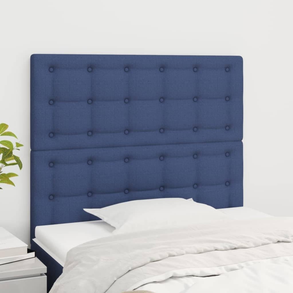 Têtes de lit 2 pcs Bleu 80x5x78/88 cm Tissu | Leroy Merlin