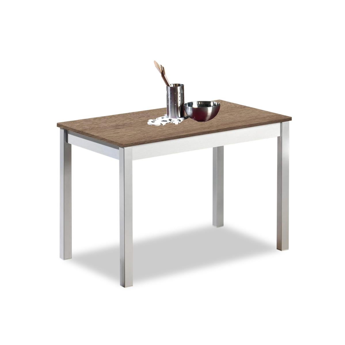 Mesa de cocina fija - 90x50 cm - Estructura color aluminio - Tapa ...