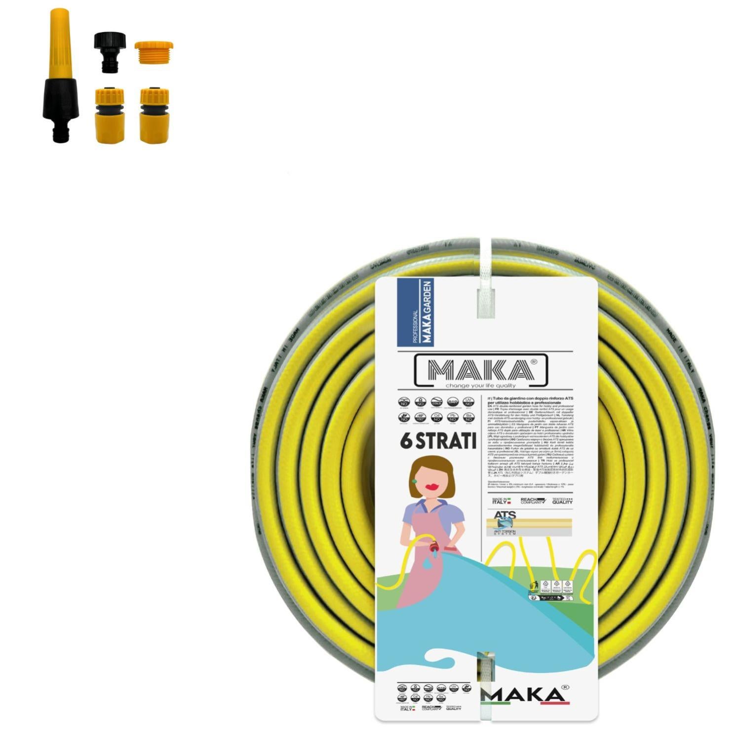 Kit Tubo da giardino Maka irrigazione elastico flessibile resistente ai ...