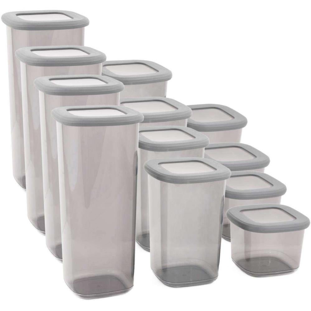 Boîte de conservation en plastique transparent et anthracite Box 12 ...