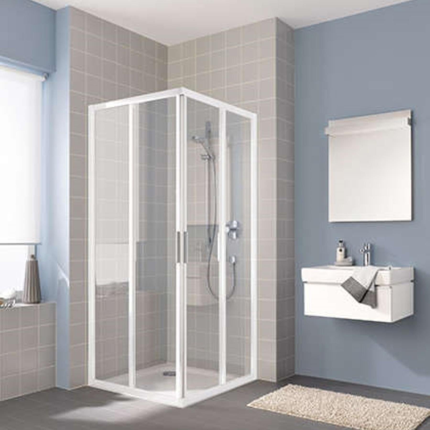 Demi paroi de douche angle coulissante ROTH CADA XS CCE2R largeur 80cm ...