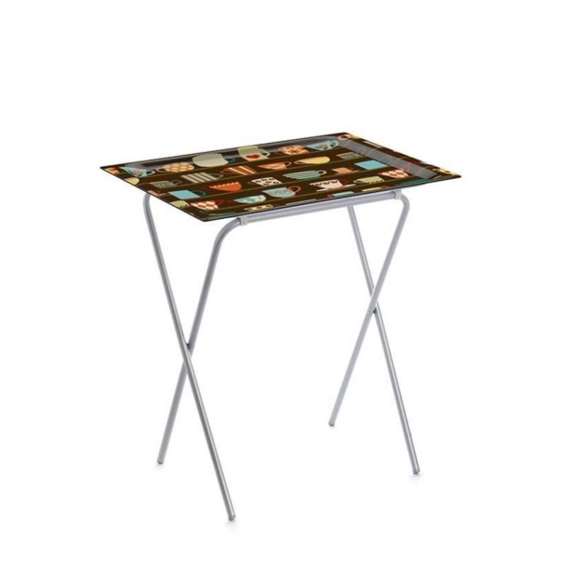 DON HIERRO - Table pliante avec plateau amovible, petite table d ...