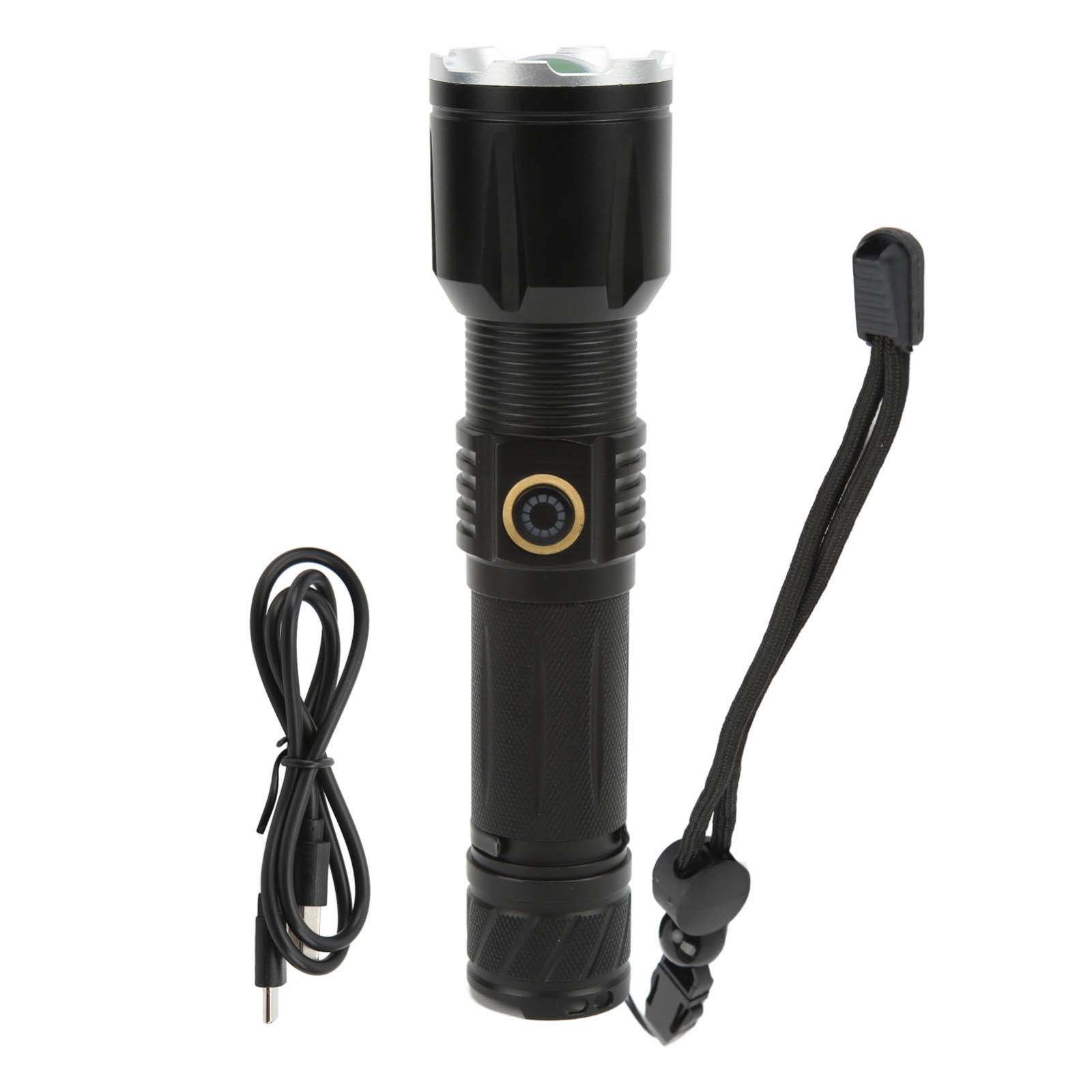 Linterna súper brillante, resistente al agua IPX4, con zoom y 5 modos ...
