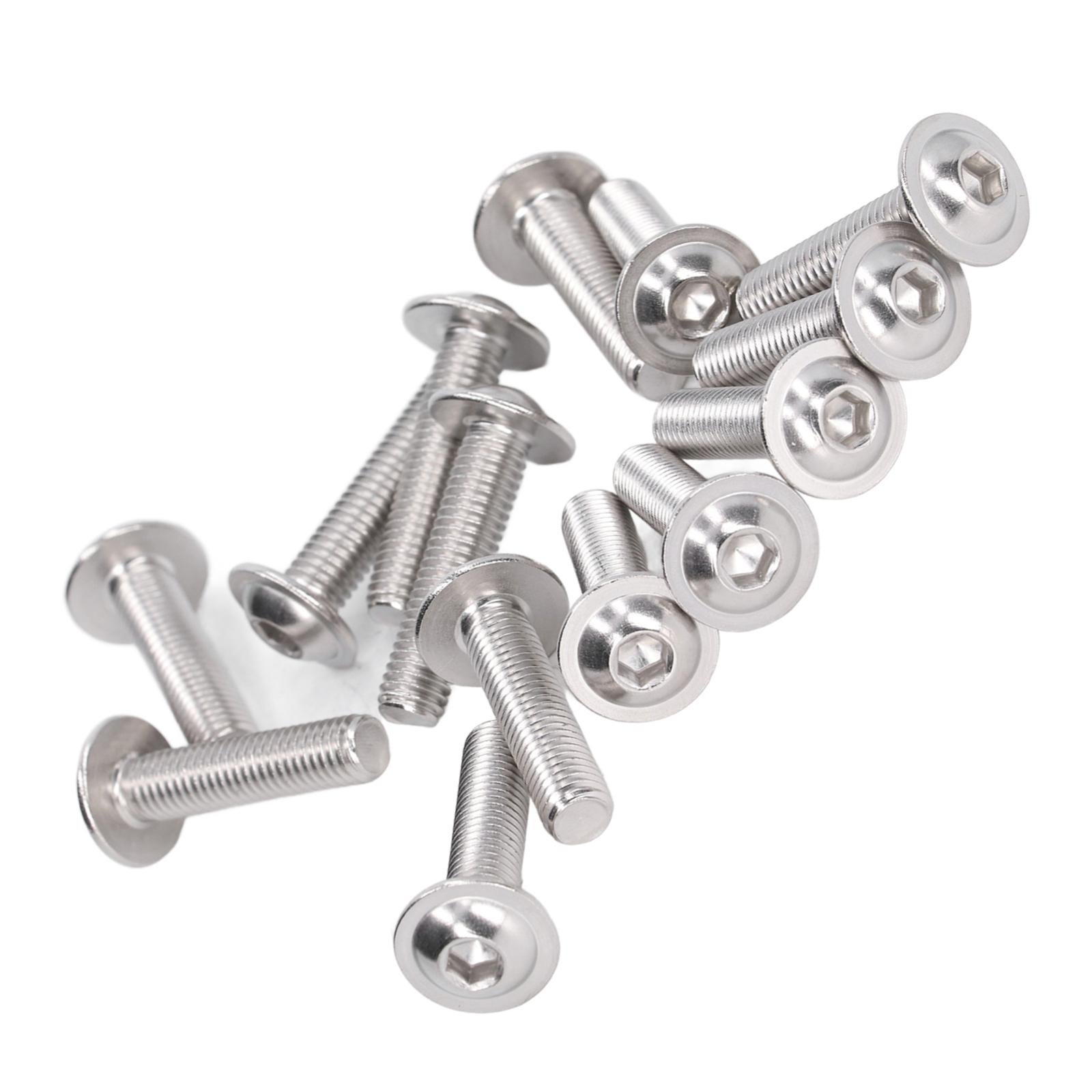 Kit de vis à tête cylindrique à bouton à bride en acier inoxydable A2 ...
