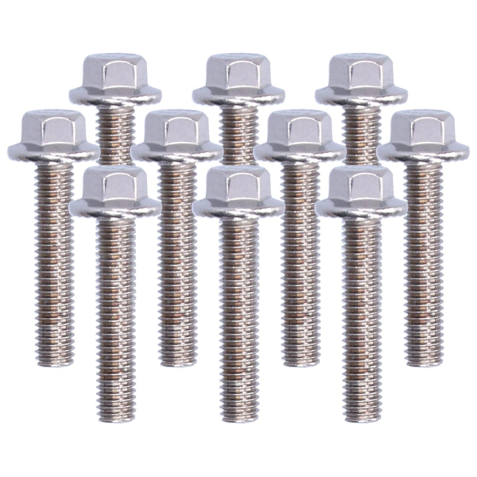 10 pièces de boulons à tête hexagonale à bride en acier inoxydable 304 ...