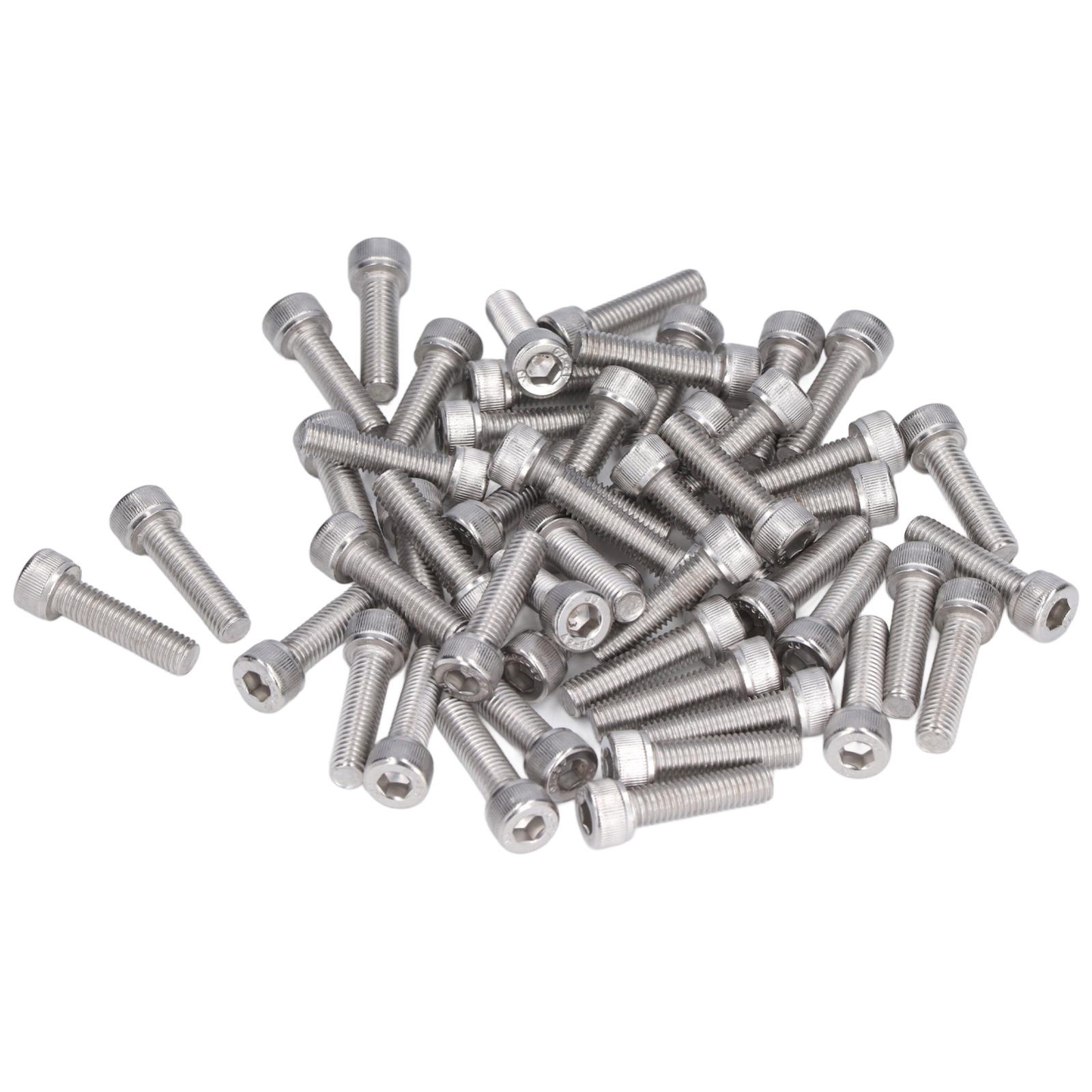 Lot de 50 vis à tête cylindrique en acier inoxydable A2‑70 M8x1.25 DIN 912M8x35 | Leroy Merlin