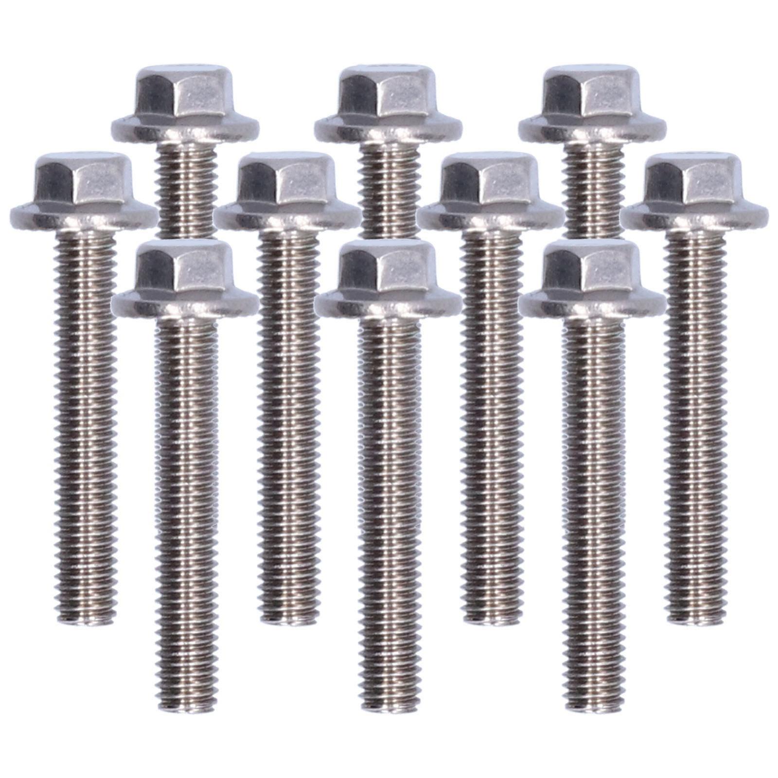 Lot de 10 boulons à tête hexagonale à bride en acier inoxydable 304 ...