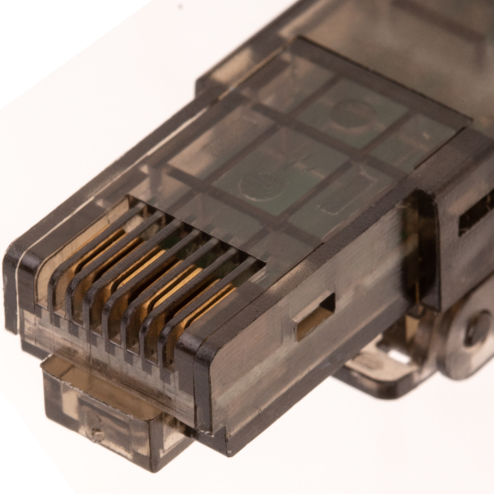 Conector UTP Cat.6 RJ45 macho crimpado automático pack 6 unidades ...