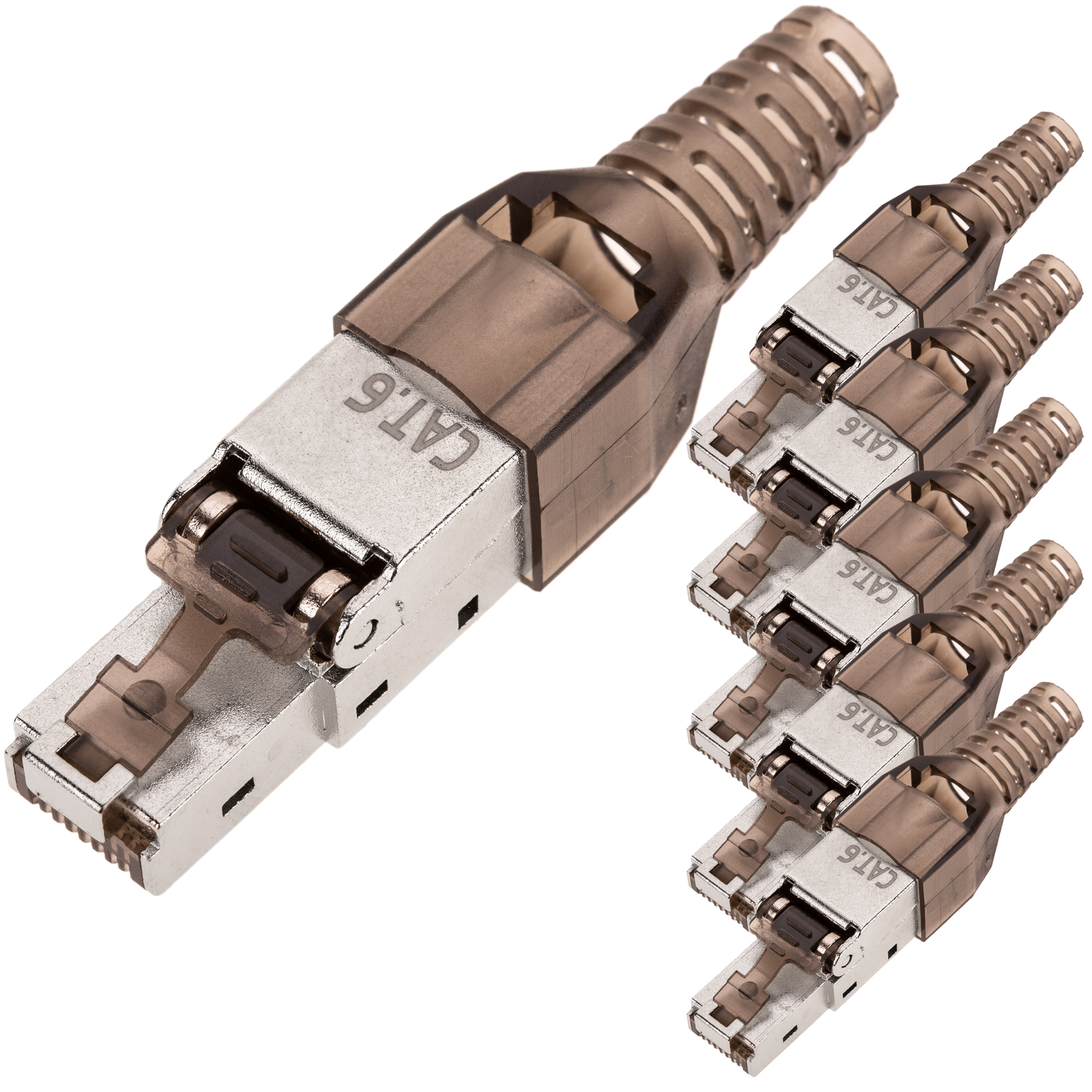 Connecteur FTP Cat.6 RJ45 mâle sertissage automatique pack 6 unités ...