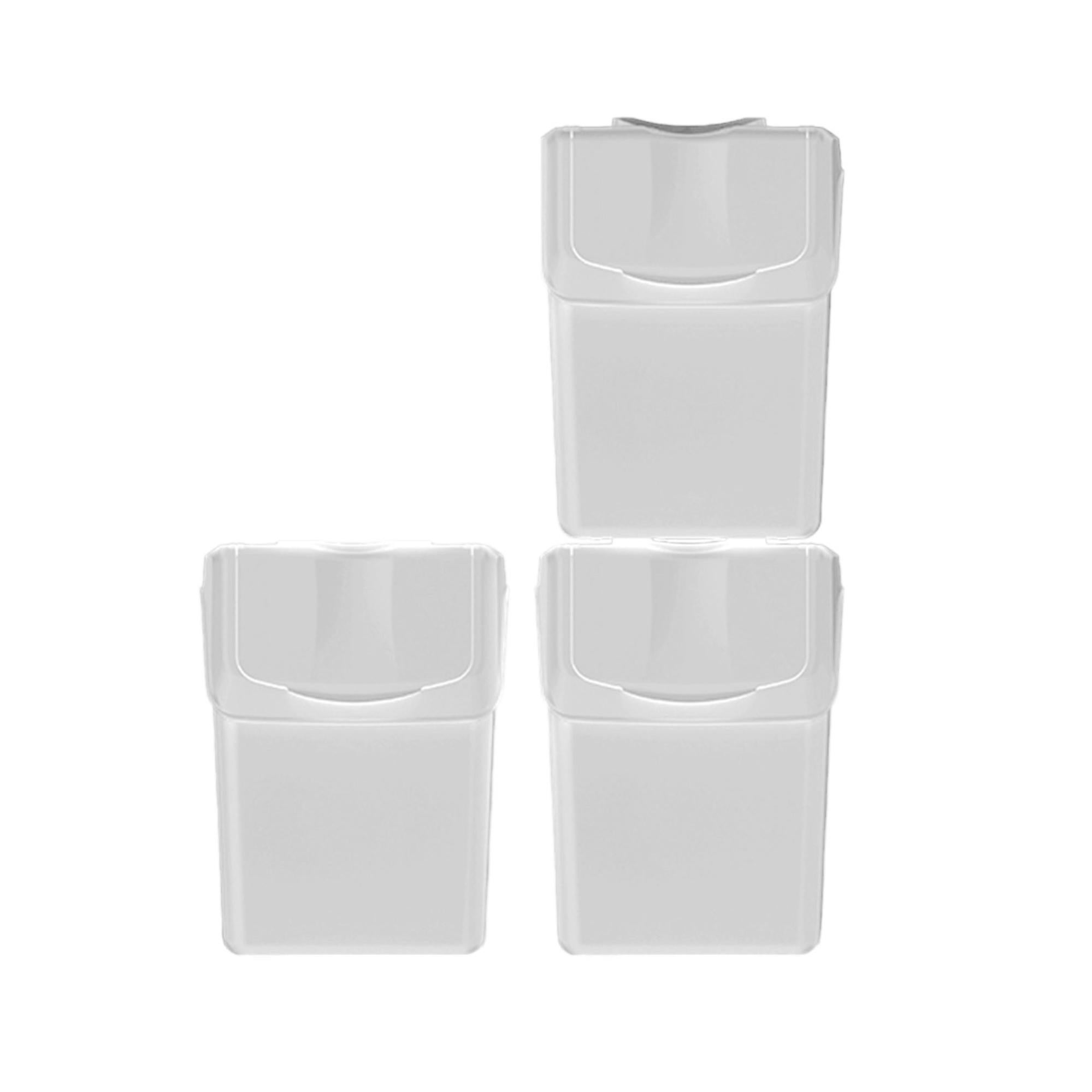 Set de 3 cubos de basura KEDEN SORTIBOX para reciclaje, blanco, 60L ...