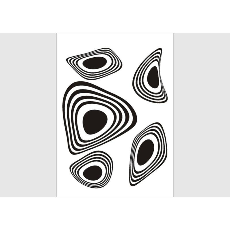 Stickers - Ornement Moderne Noir - 1 planche 65x85 cm | Leroy Merlin