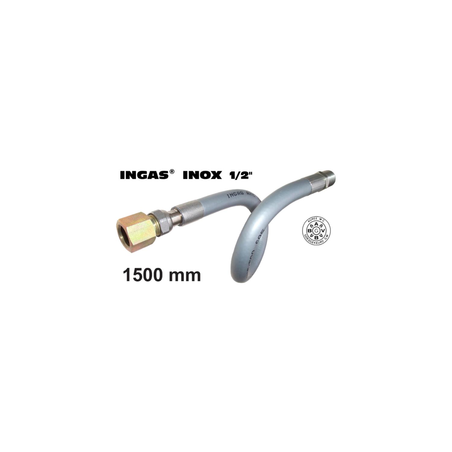 Universeel - inox ingas 1500mm 1/2" - | Leroy Merlin