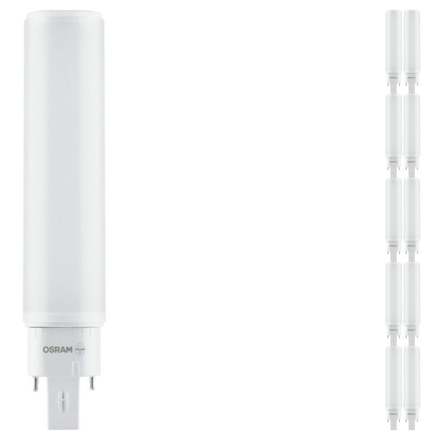 Lot 10x Ledvance Dulux 7W - 830 Blanc Chaud | Équivalent 18W | Leroy Merlin