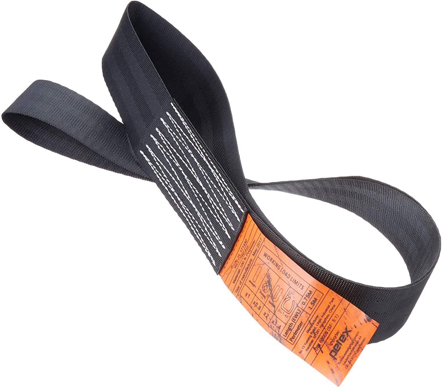 Petex 47100004 WLL Sangle de levage jetable Noir 750 kg x 0,75 m x 1,5 ...