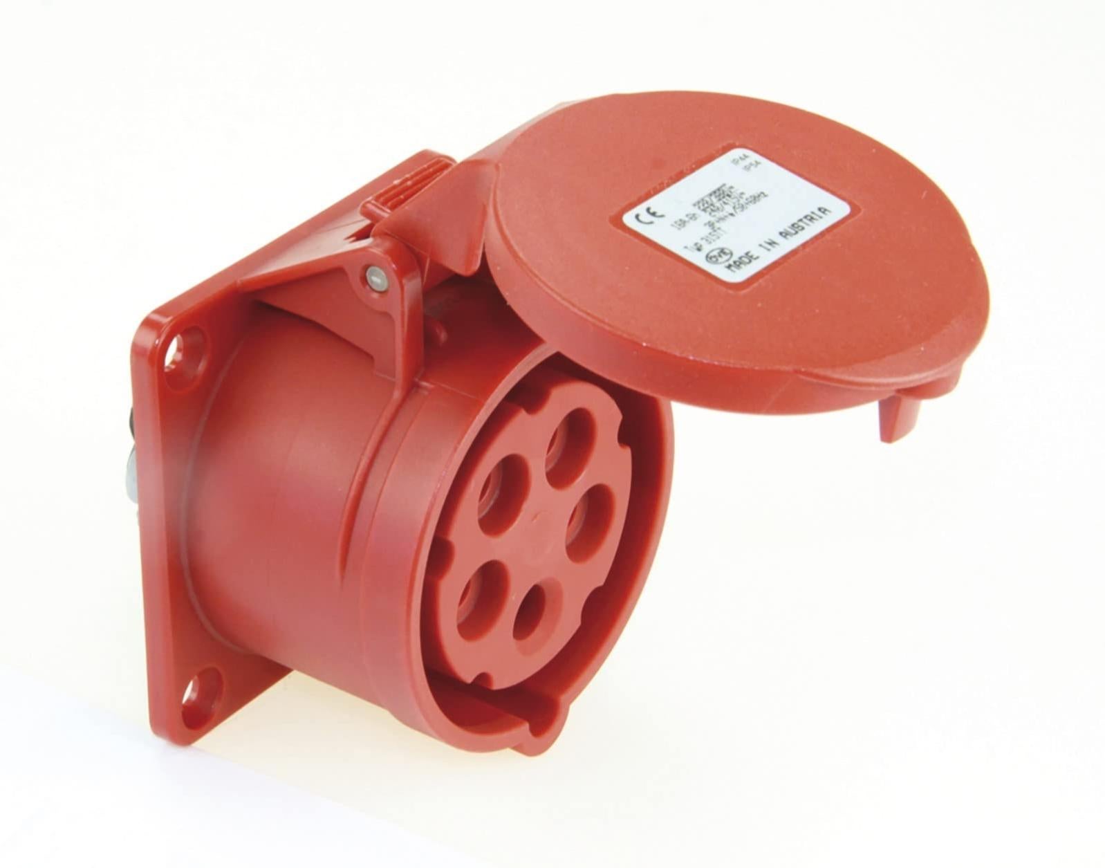 SIROX® Prise de montage CEE IP 44, 5 broches, 400 V, 6 h, courant droit ...