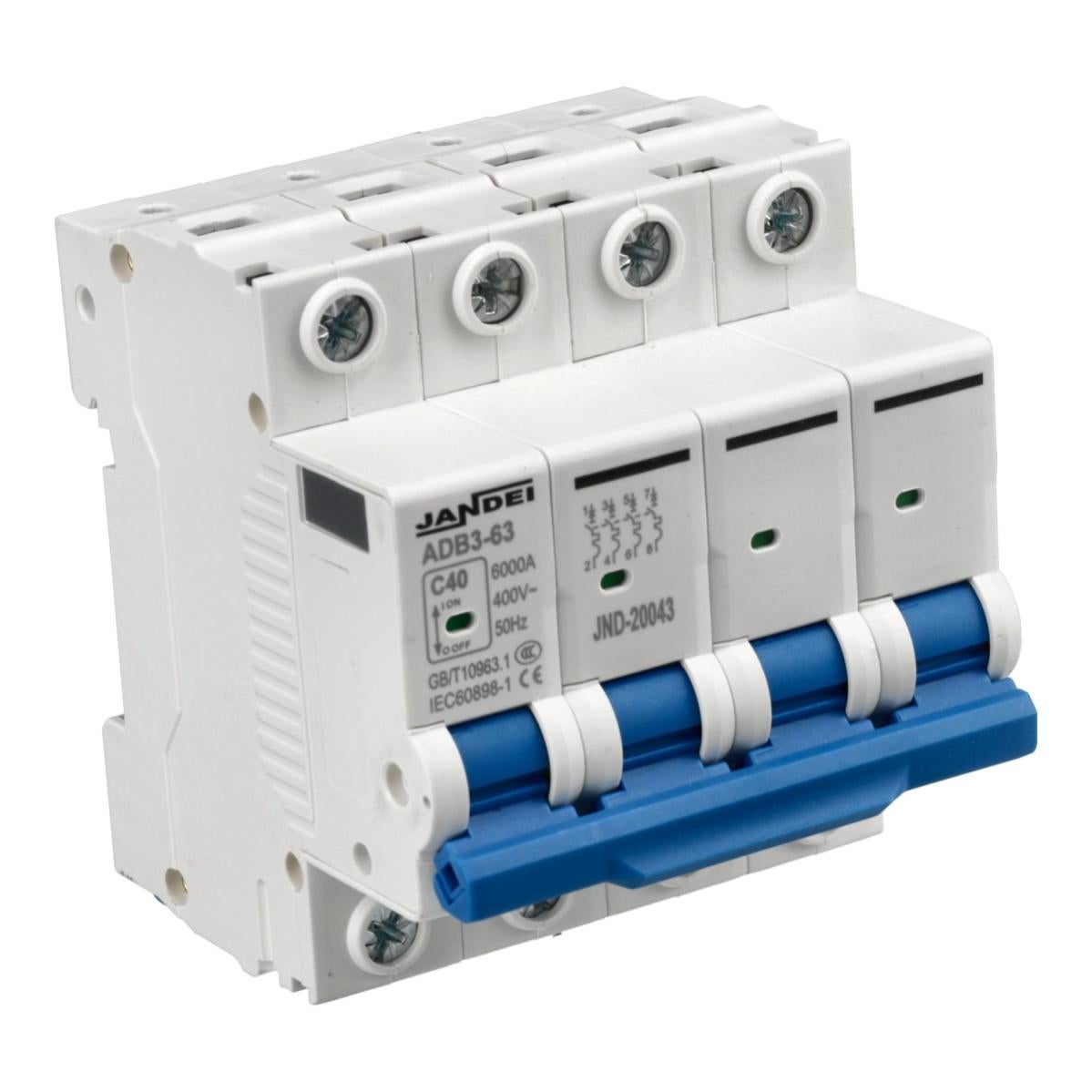 Interruptor magnetotérmico curva C 4P 40A | Leroy Merlin