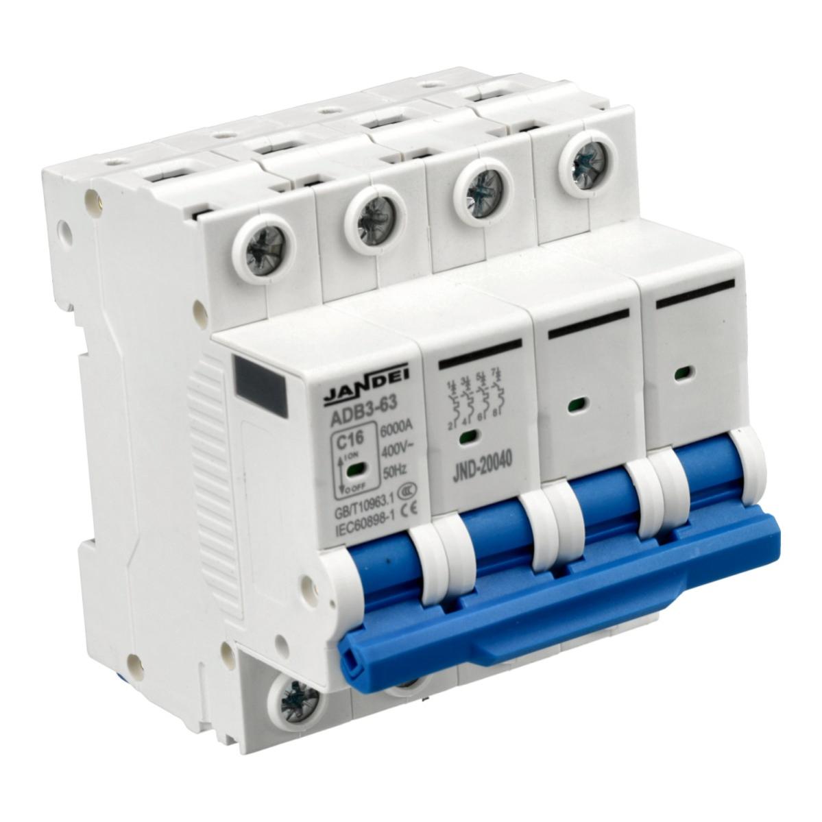 Interruptor magnetotérmico curva C 4P 16A | Leroy Merlin