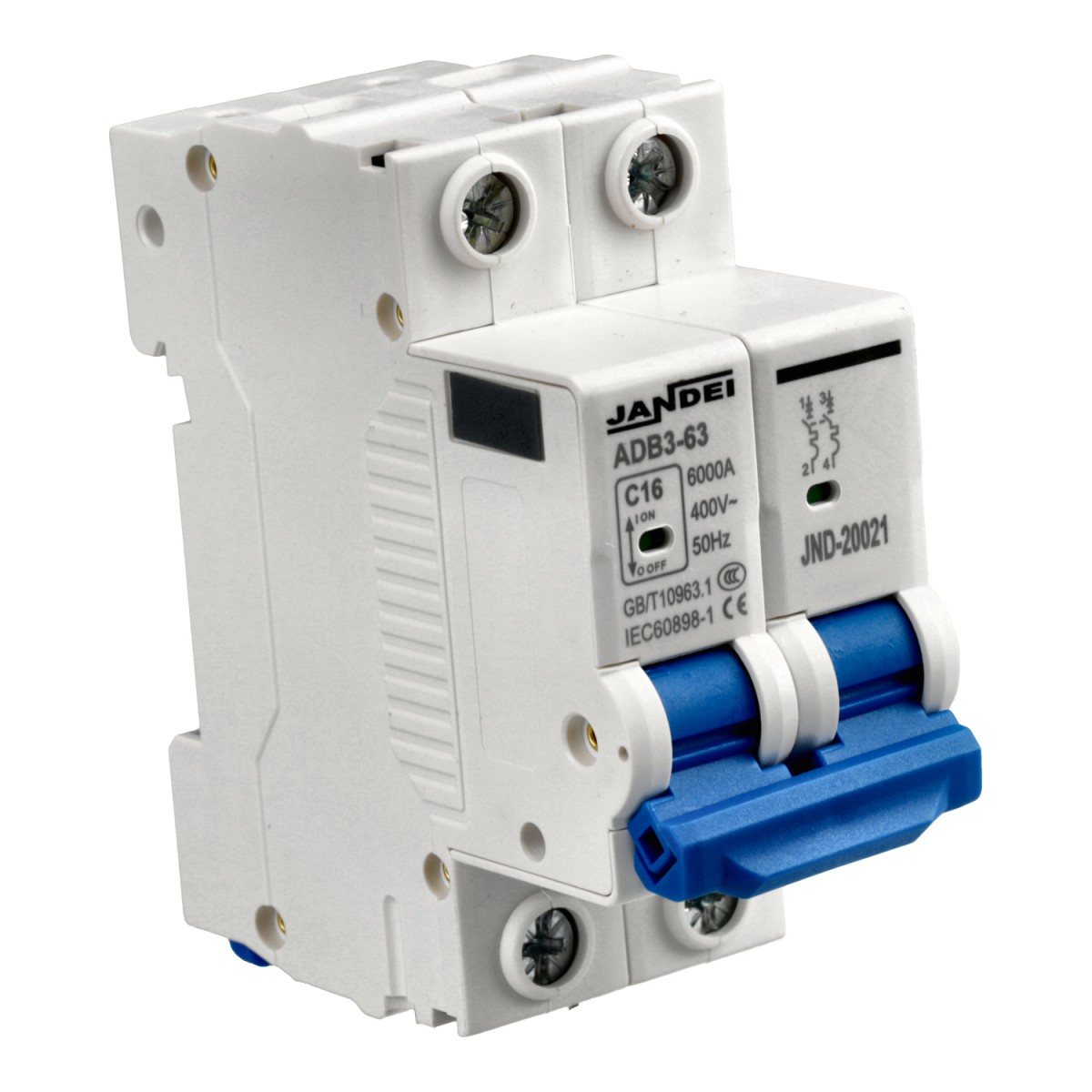 Interruptor magnetotérmico curva C 2P 16A | Leroy Merlin