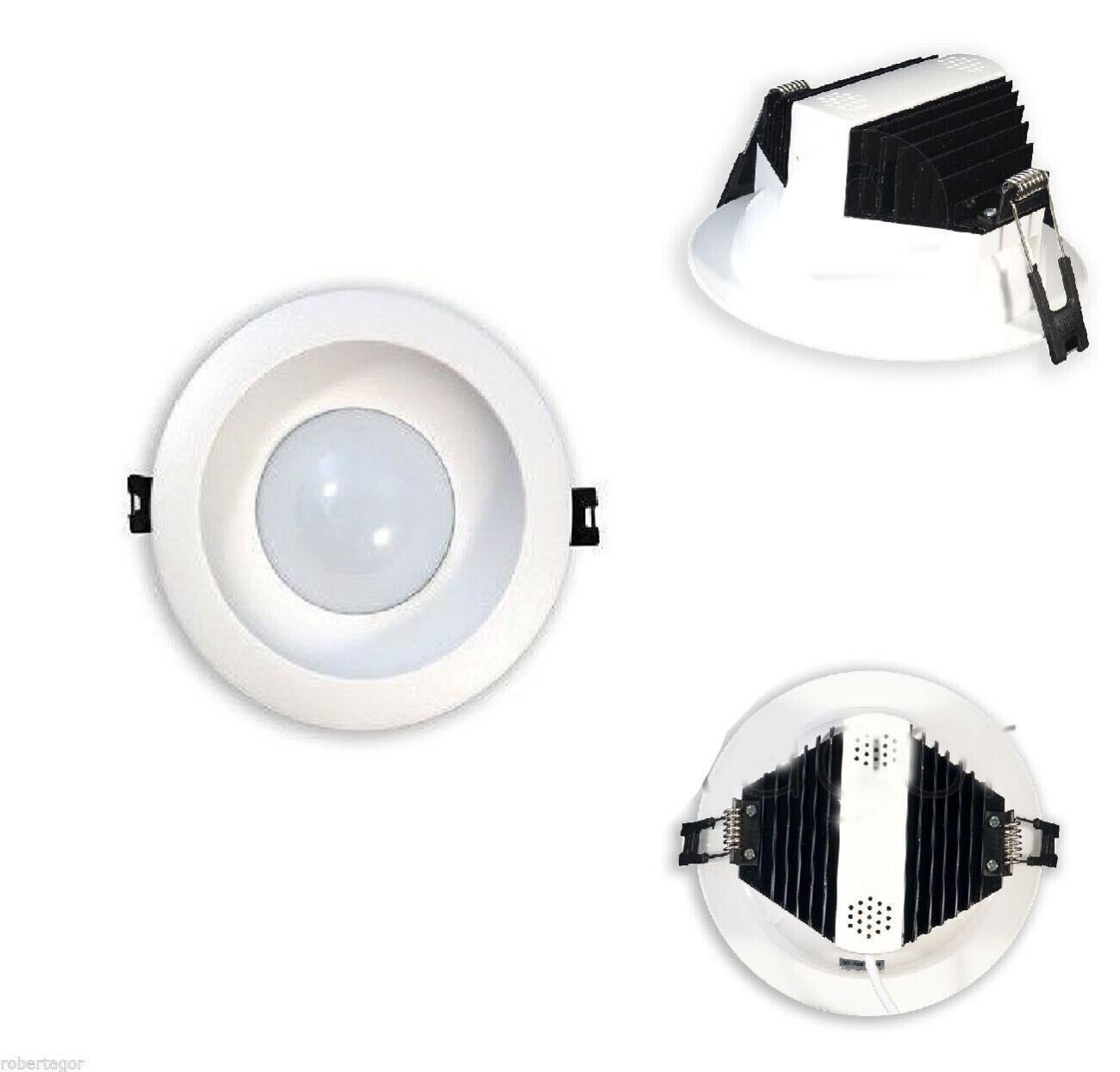 FARETTO LED CIRCLE INCASSO ALETTE PER SOFFITTO PARETE FARO 7W LUCE ...