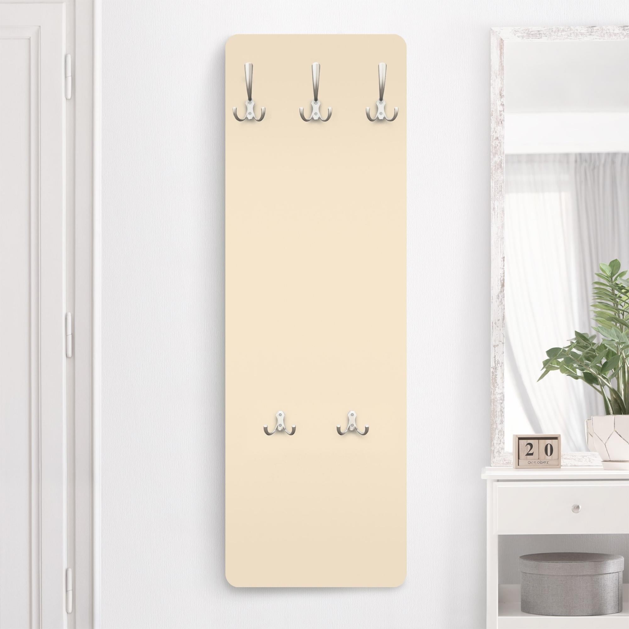 Porte manteau mural motif patère murale bois portemanteau moderne crème ...