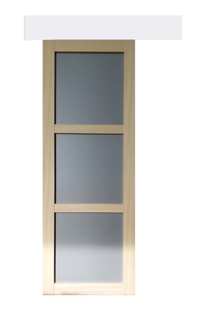 Porta Scorrevole Ayous 3 Ante Grigio RAL 7035 H204 x L73 + Binario in ...