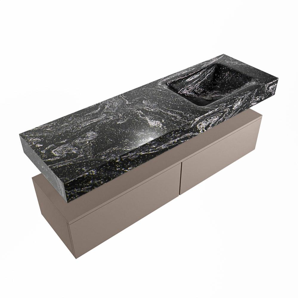 MONDIAZ ALAN-DLUX 150cm mueble de baño Smoke 2 cajones. con Lavabo ...