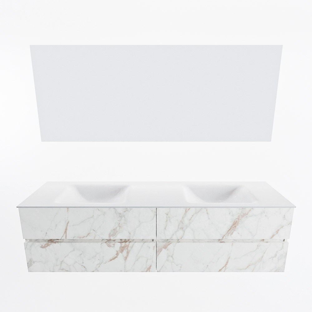 MONDIAZ VICA 180cm mueble de baño Carrara 4 cajones. con Lavabo CLOUD ...