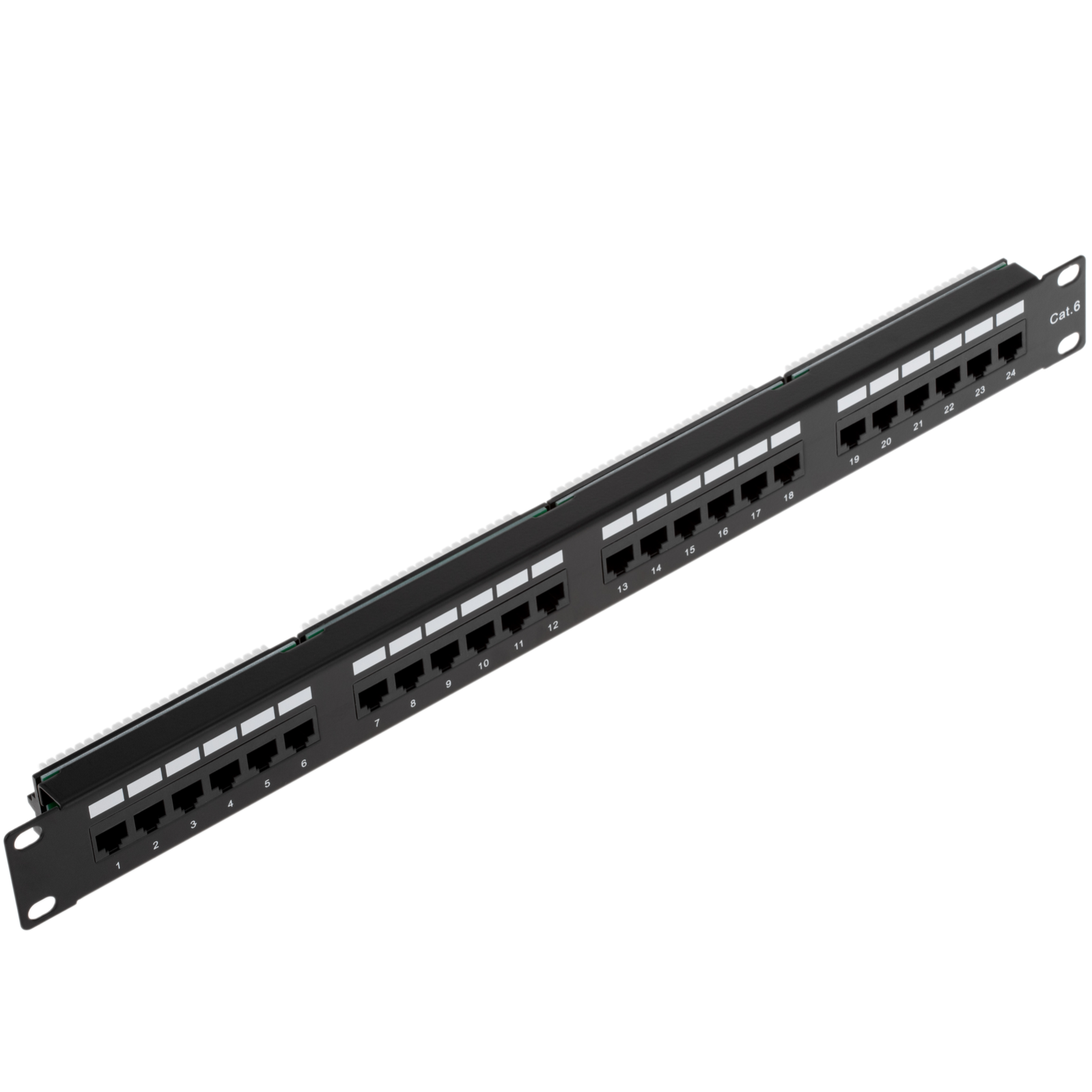 Patch panel de 24 RJ45 Cat.6 UTP 1U negro | Leroy Merlin