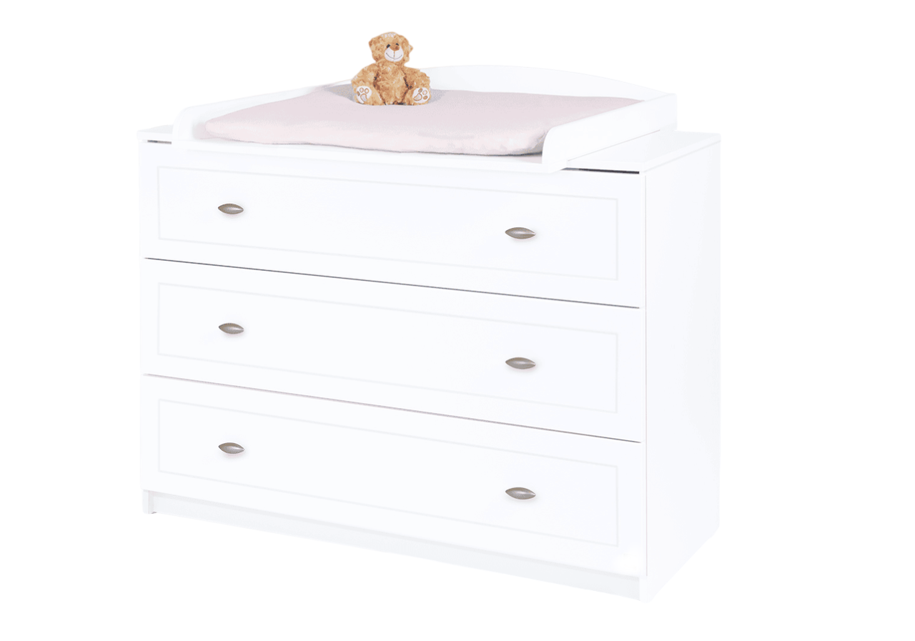 Table à langer moderne 3 tiroirs plan à langer amovible STELLA | Leroy ...