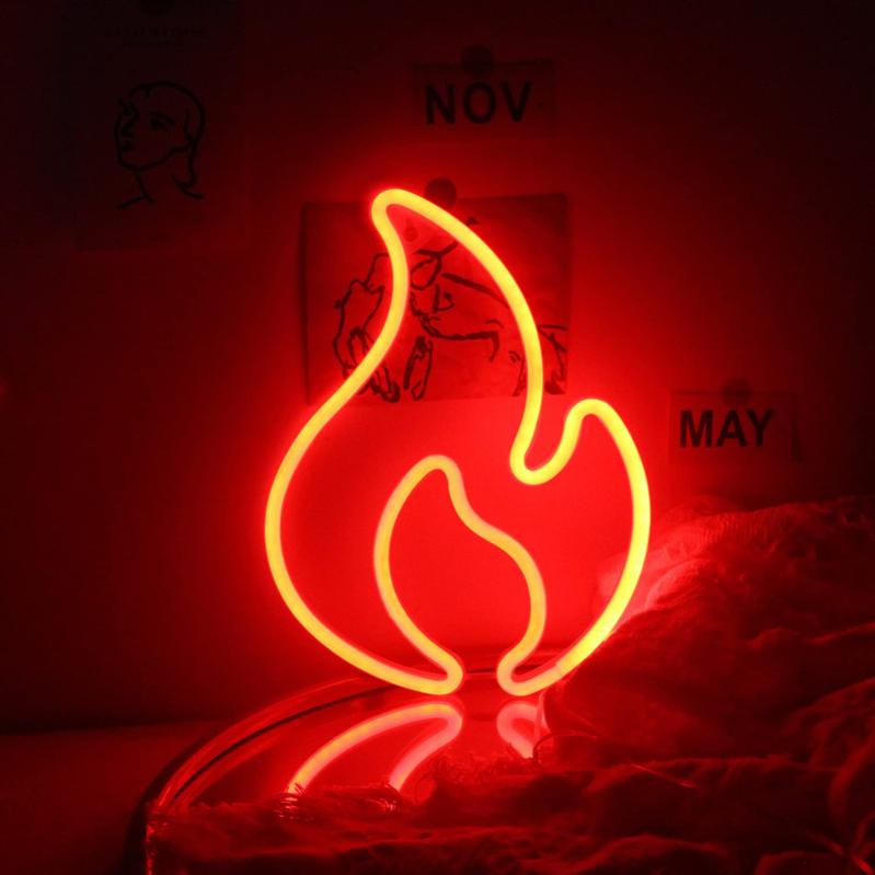 Enseignes Au Néon De Flamme Pour Enseigne à LED Néon Rouge Murale ...