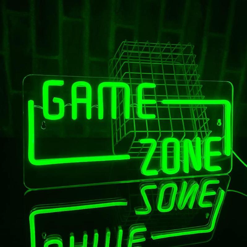 Game Zone Enseigne Lumineuse Deco Gaming Chambre,Led Neon ...