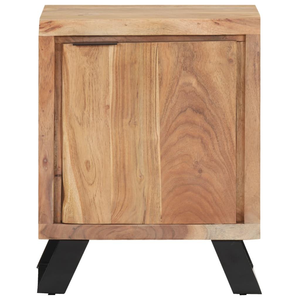 Comodino 40x30x50 cm Legno di acacia con bordo naturale | Leroy Merlin